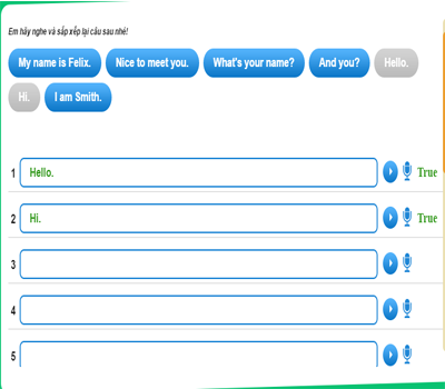 Unit 1 : What's your name ? - Tiếng anh lớp 1 Unit 1